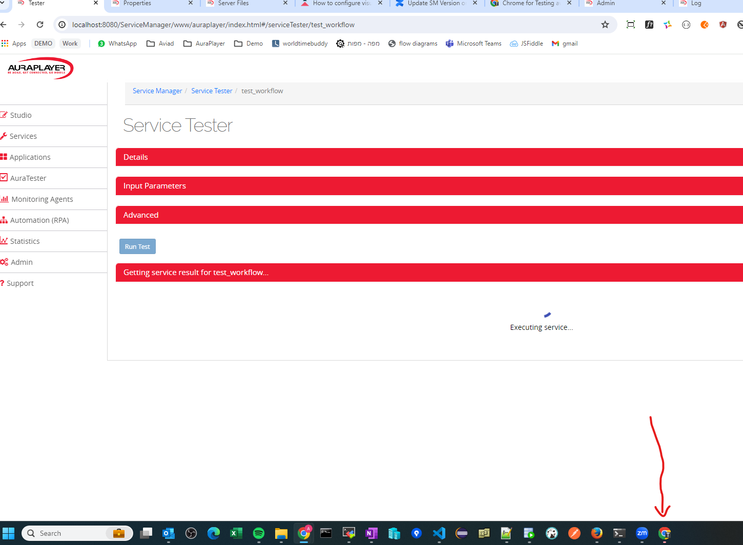 How to configure visual playback of web application (using Chrome) – AuraPlayer